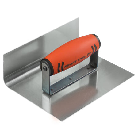 6" x 6" 1"Radius Cove Trowel Inside Curb & Sidewalk Tool with ProForm®